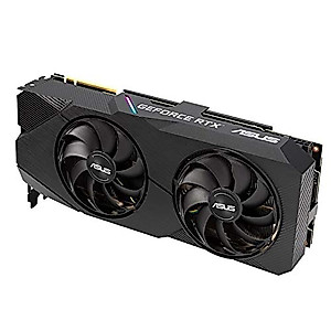ASUS GeForce RTX 2080 SUPER Overclocked 8G GDDR6 Dual-Fan EVO Edition VR Ready HDMI DisplayPort 1.4 Graphics Card (DUAL-RTX2080S-O8G-EVO)