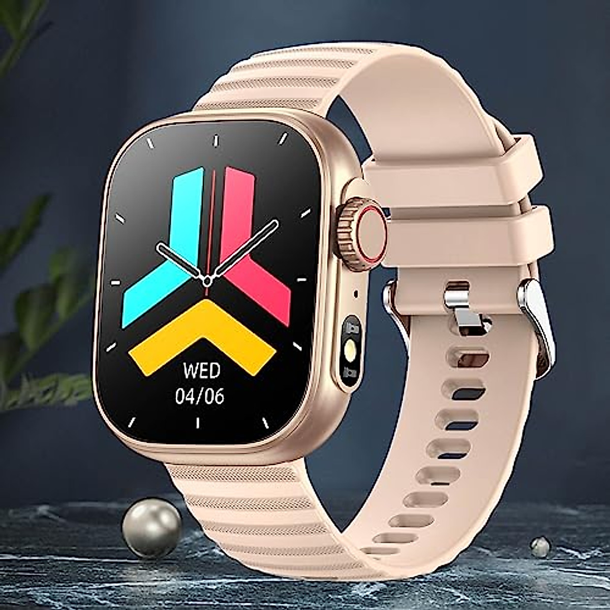ZW39 Smart Watch for Men Women, Fitness Tracker Watches with Blood Pressure/Blood Oxygen/Heart Rate/Sleep Monitor, 2" Touch Screen Bluetooth Sports Smartwatch Compatible with Android iPhone (Gold)