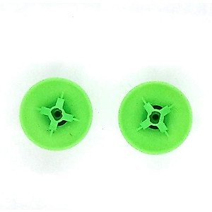 2 x 3D Analog Thumb Stick Joystick Thumbstick Cap Cover for Xbox one Slim S Controller Replacemnet (Green-Black)