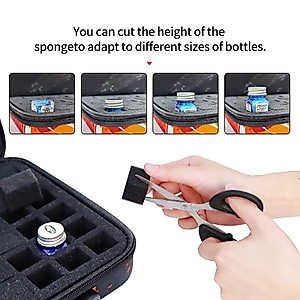 ZORETCO Model Paint Storage Case for Testors Paints, Paints Organizer Carrying Bag Holds 60 Bottles with 6 Fine Detail Miniatures Paint Brushes (Paint Not Included)