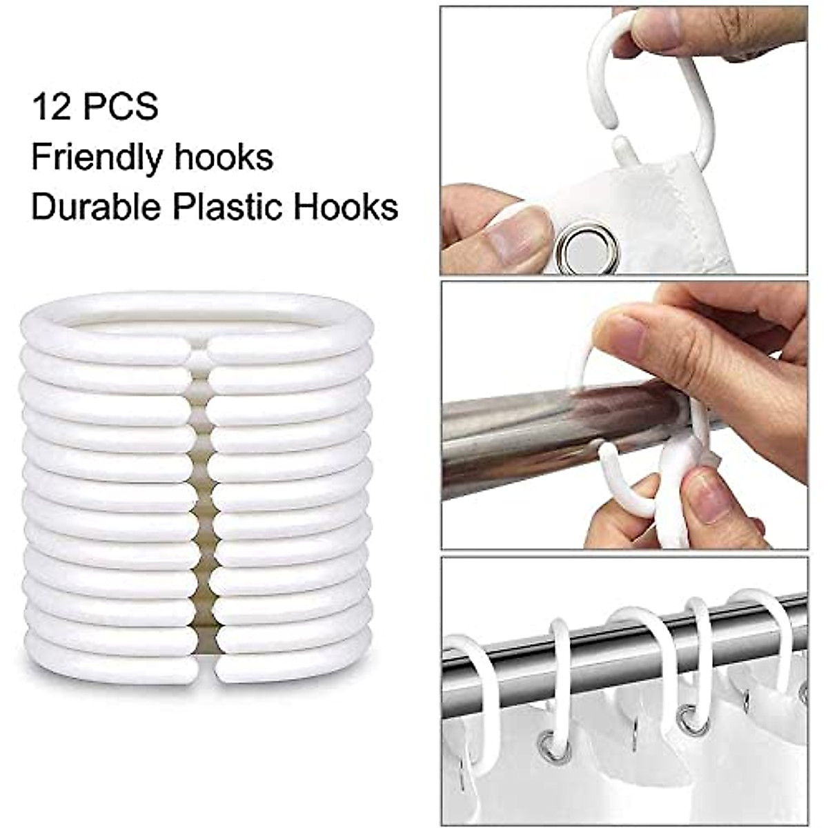 Spa Shower Curtain, Meditation and Picture of Bamboo Stalks Candle and Basalt Stones Theraphy Relaxing Shower Curtains, Cloth Fabric Bathroom Decor Set Bath Curtians with 12Hooks, Multicolor,72X72I