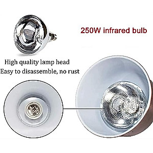 LINKANRUO Food Heat Lamps Food Warmer for Parties, Retractable Food Heating Lamp, Heat Lamp Food Warmer for Food 250W Light Bulbs Restaurant Equipment, 2pcs Lamps(A)