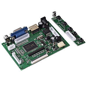 7 Inch Display Screen,HDMI 1024×600 USB isplay Screen + HDMI+VGA+2AV Driver Board Replacement for