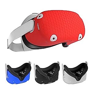 Uwariloy Oculus Quest 2 VR Shell Front Face Protector Cover, Headset Protective Cover Soft Silicone Case for Oculus Quest 2 Front Face