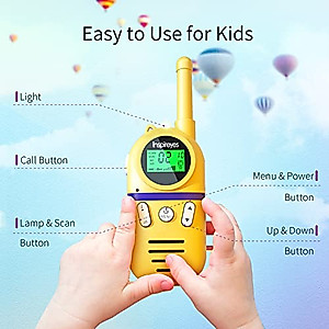 Walkie Talkies for Kids Rechargeable, 48 Hours Working Time 3 Miles Range 22 Channels 2 Way Radio, Birthday Gifts for Boys Girls, Family Games Outdoor Hiking Camping,3-12 Years Old Toys 3 Pack