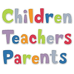 CTP Chevron Solids Punch-Out Letters for Classroom – Essential Homeschool Supplies – Top Back To School Supplies 1893