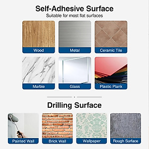 Paper Towel Holder - Self-Adhesive or Drilling, Gold Wall Mounted Paper Towel Rack for Kitchen, SUS304 Stainless Steel Kitchen Roll Holder Under Cabinet