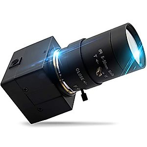 Hotpet 8MP Optical 10X Zoom 5-50mm Lens Webcam 2448P USB Industrial Camera with Sony (1/3.2”) IMX179 Sensor, Industrial Web Camera Support OpenCV for Linux Windows Android Mac,Plug&Play,UVC