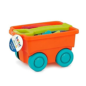 Battat – Building Blocks & Wagon – 55-Piece Block Set – Construction Playset For Kids, Toddlers – Developmental Toy – 18 Months + – Locbloc Wagon