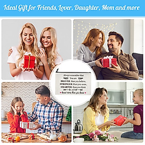 Saintrygo 10 Pieces Inspirational Cosmetic Bag for Girls Women Makeup Encouragement Birthday Friendship Gifts Daughter Sister Canvas Travel Organizer Pouch (Always Remember That You Are Braver)