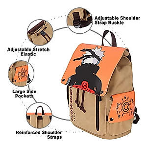 Hajicxl Japanese Anime Backpacks Canvas Shoulders Bag 3D Print Daypack Bookbag Laptops Travel Bag for Anime Fans