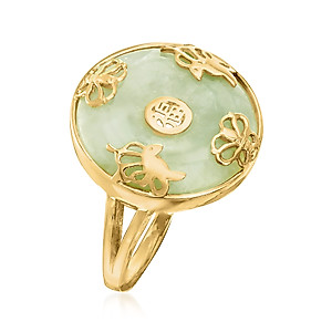 Ross-Simons Gemstone Good Fortune Butterfly Ring in 18kt Gold Over Sterling
