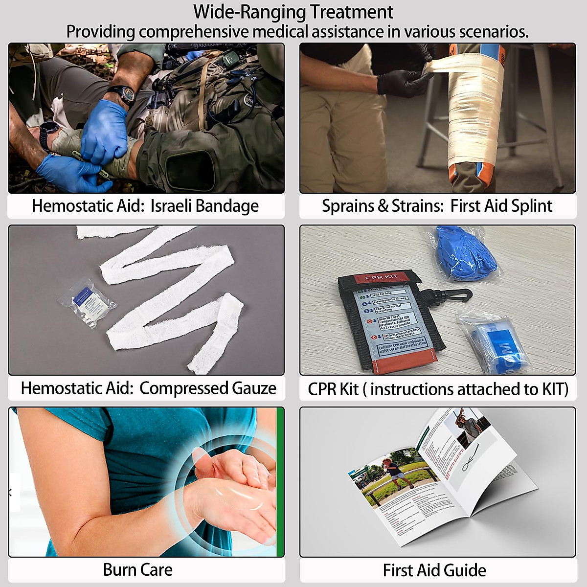 Advanced First Aid Kit, Comprehensive Trauma First Aid Kits with Labelled Compartments for Cars, Home, Office, Backpacking, Camping, Traveling, and Cycling - 230 Piece