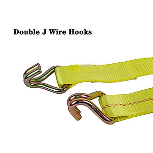 Autofonder 12 Pack Ratchet Tie Down Strap - 2" x 27' Heavy Duty Ratchet Straps with Aluminum Handle, Cargo Straps for Moving Appliances, Lawn Equipment, Motorcycle in a Truck