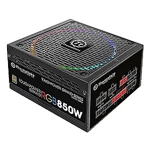 Thermaltake Toughpower Grand RGB 850W 80+ Gold Smart Zero 256-Color RGB Fan Fully Modular Power Supply 10 Yr Warranty PS-TPG-0850FPCGUS-R