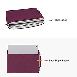 MOSISO Laptop Shoulder Bag Compatible with MacBook Air/Pro,13-13.3 inch Notebook,Compatible with MacBook Pro 14 2023-2021 A2779 M2 A2442 M1, Polyester Briefcase Sleeve with Side Handle, Burgundy