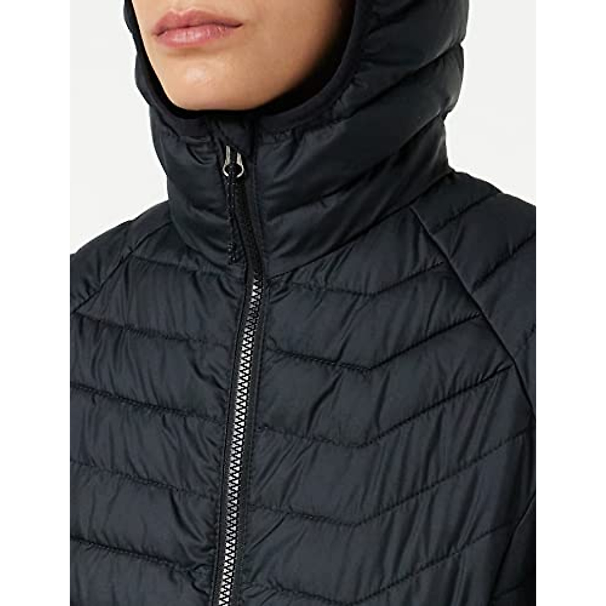 Columbia Women’s Powder Lite Mid Jacket, Winter, Water Repellent, Black,Large