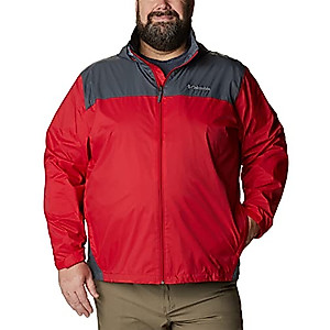 Columbia Men's Glennaker Lake Rain Jacket, Mountain Red/Graphite, Large