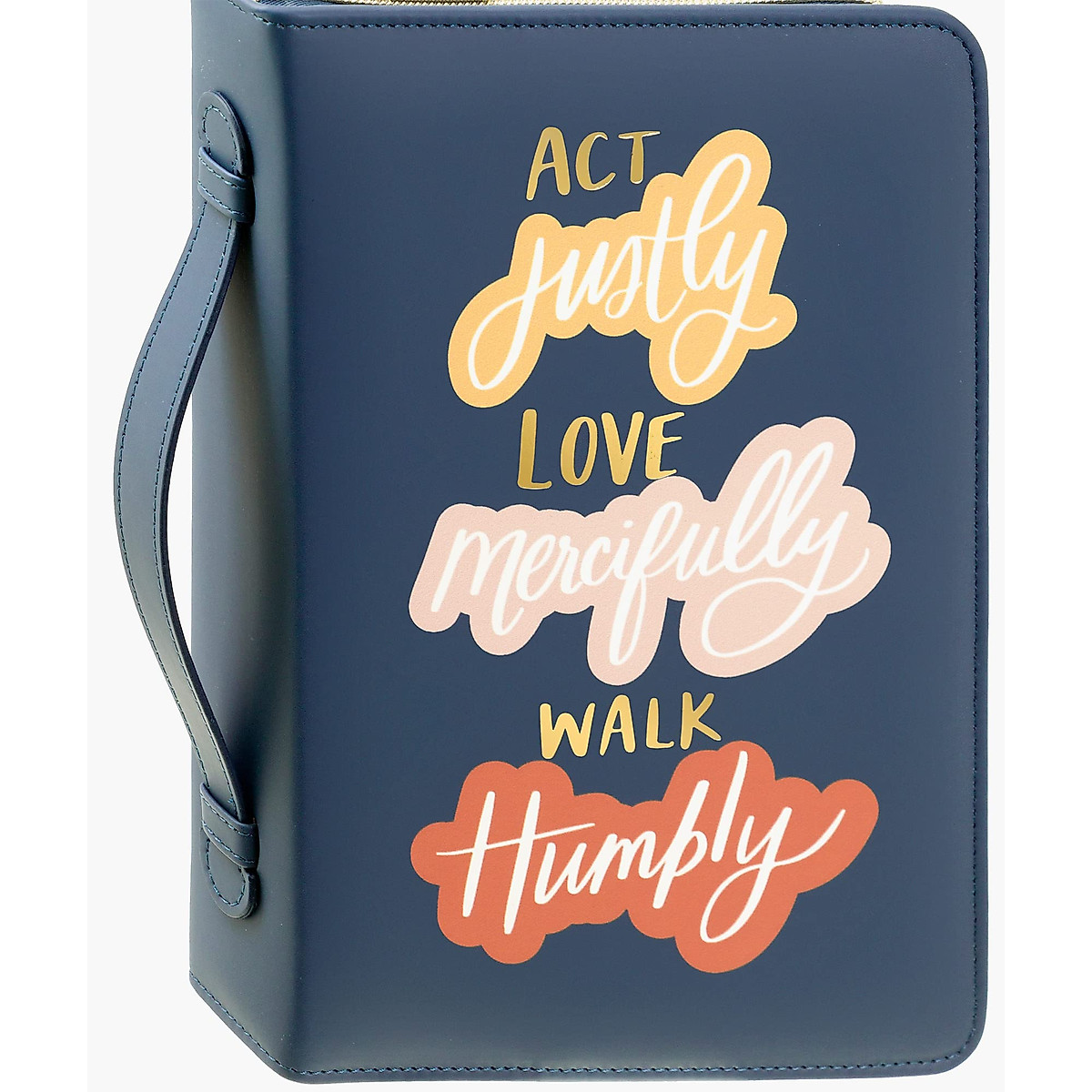 Eccolo Zippered Bible and Book Cover Case for Men and Women, Holds & Protects Standard 5.5 x 8.5" Bibles