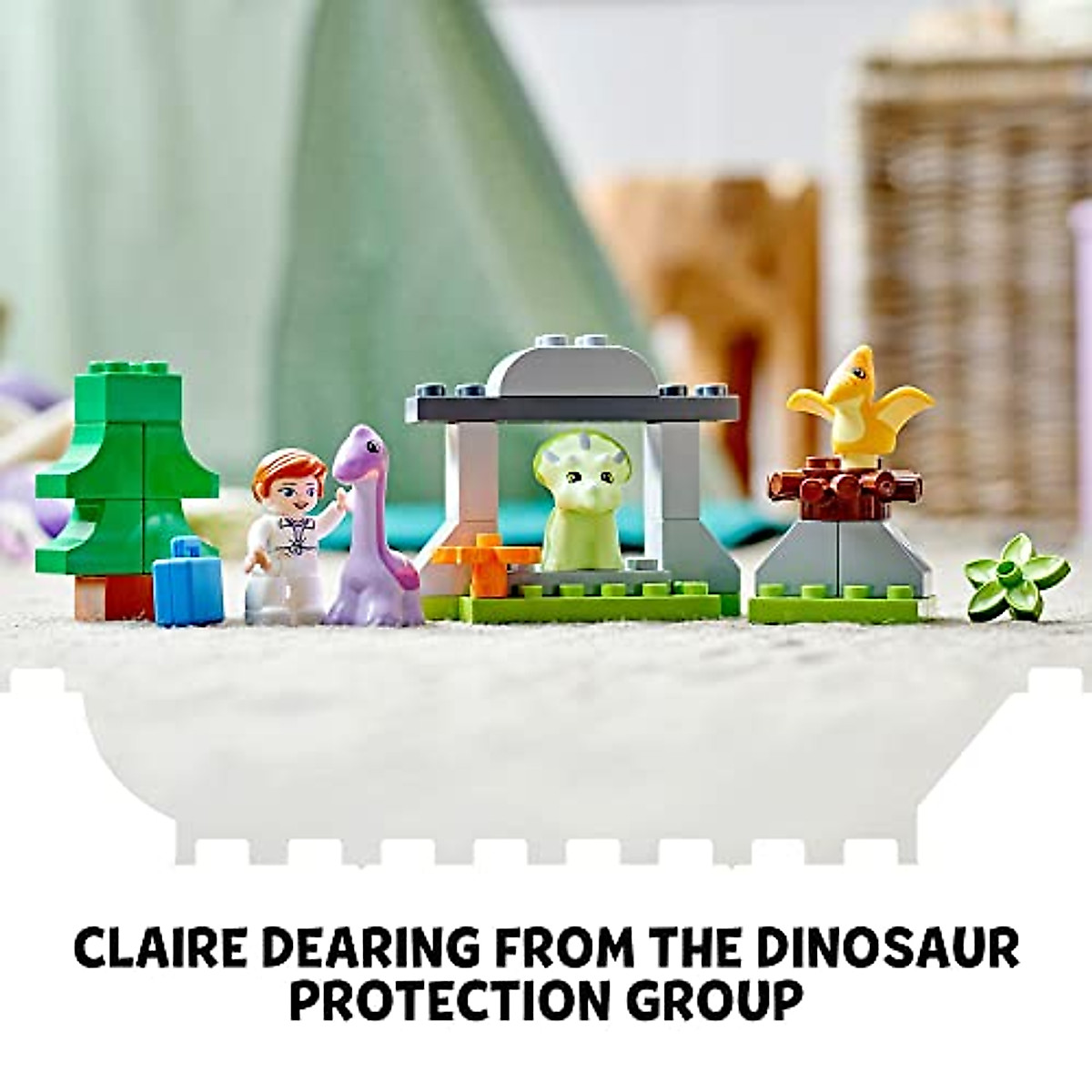 LEGO DUPLO Jurassic World Dinosaur Nursery Toys 10938 - Featuring Baby Triceratops Figure, Dino Learning Toy for Toddlers, Large Bricks Set, Great Animal Playset Gift for Girls & Boys Age 2 Plus