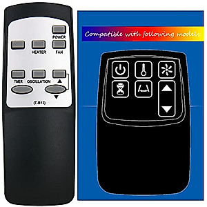 CHOUBENBEN Compatible with Twin Star ClassicFlame Dura Flame Fireplace Stove Heater Infrared Remote Control 6HM9029 6HM9029-O107 6HM9029-C218 6QI071ARA 6HM9179-O128 6HM4617-O128 6HM4617-W325 (T-B13)