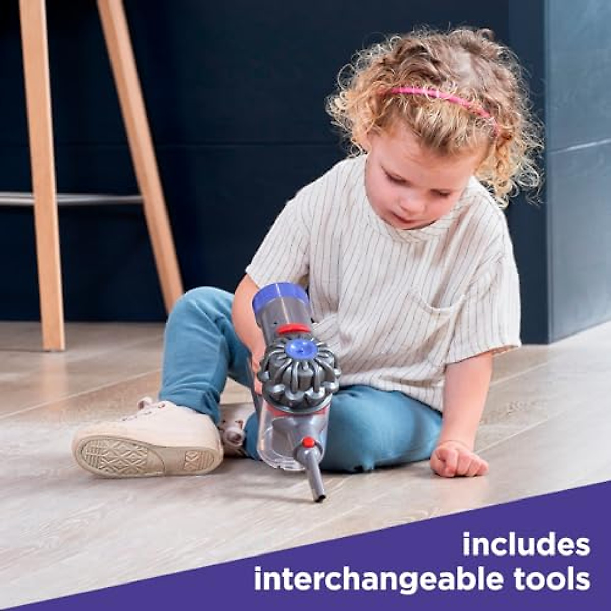 Casdon Dyson Cordless Vacuum | Interactive & Officially Licensed Toy Dyson Vacuum For Children Aged 3+ | Realistic Role-Play Fun