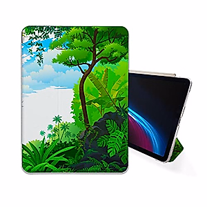 Cute Painted Forest Nature Landscape case Compatible with iPad Mini Air Pro 7.9 8.3 9.7 10.2 10.9 11 12.9 inch Pattern Cover New 2022 2021 Trifold Stand 3 4 5 6 7 8 9 Generation 517 (10.9" Air 4)
