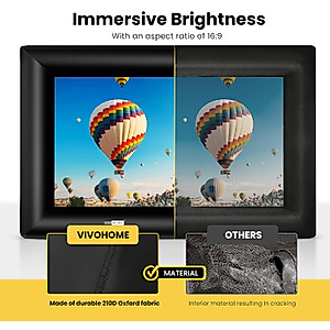VIVOHOME 20 FT Inflatable Projector Screen for Outside, Blow Up Movie Screen Outdoor Use, Mega Large TV Screen with Carry Bag for Backyard, Triangular Back Support