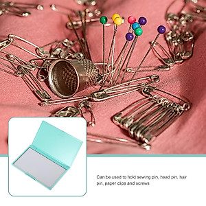 DIYEAH Magnetic Needle Organizer Portable Sewing Needle Storage Case Knitting Pin Organizer Stitching Pin Storage Box Needle Keeper Holder Green