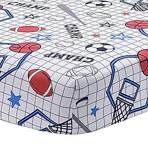 Lambs & Ivy Baby Sports 3-Piece Football/Basketball Baby Crib Bedding Set