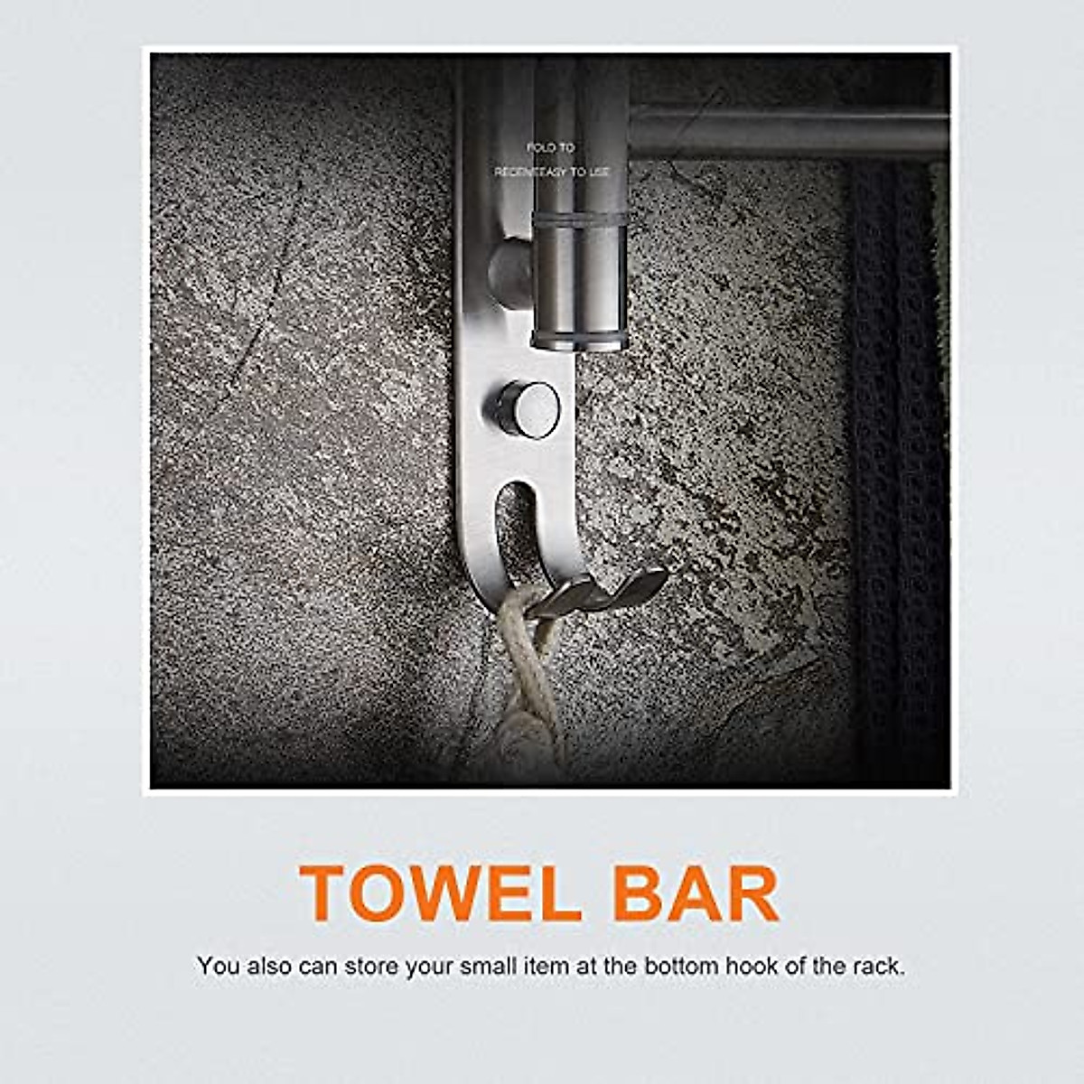 DOITOOL Towel Racks, Wall Mounted Swivel Towel Bar 2 Arms Towel Holder with Crown Shape End
