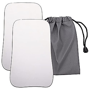EXCEART 2pcs Intraoral Mirrors 2 Sided Pofessional Occlusal Photographic Mouth Mirror Dental Photo Reflector Glass Mirrors Tools for Clinic Doctor Silver