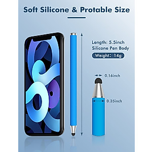 Stylus Pens for Touch Screens, StylusHome Carbon Fiber Tips Stylus Pencil with 3 Replacement Tips, Universal Stylus for iPad iPhone Tablets Android Kids Tablets - 3 Pack (Yellow/Blue/Orange)