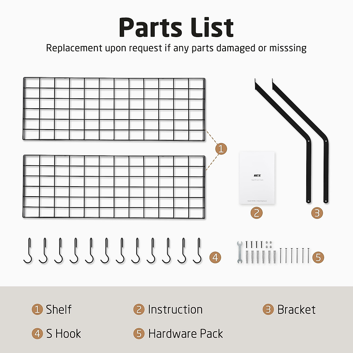 KES 30-Inch Pot Rack 2 Tier Pan Rack for Kitchen Wall Mounted Pot Organizer with 12 S-Hooks Heavy-Duty Matte Black, KUR218S75B-BK