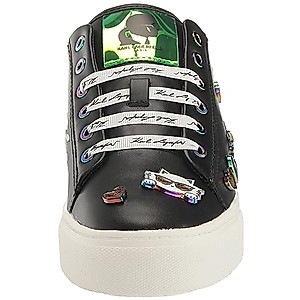 Karl Lagerfeld Paris Cate Shoes – Sneakers for Women with Iconic KLP Pins, Deep Black, 5