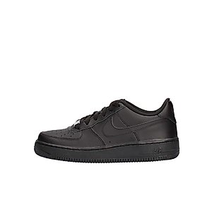Nike Air Force 1 Big Kids Style Shoes 314192, Black/Black, 6