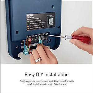Moen WICNT008G1USA 8-zone Smart Sprinkler Controller, WI-FI Connectible, Automatic Water Timer, Smart Irrigation System, Scheduling, Adjustable, Shutoff, Easy to Install