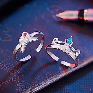 Ealipoi Bungo Stray Dogs Rings Couple Cosplay Nakajima Atsushi Ring Finger Accessories 2PCS/4PCS (multi)