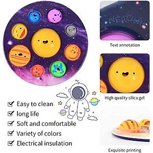 Solar System Dimple for Kids Simple Planet Dimple Oversize Poppet Fidget Toy Space Astronomy Space Toys Educational Toys for Party Favors Christmas Birthday