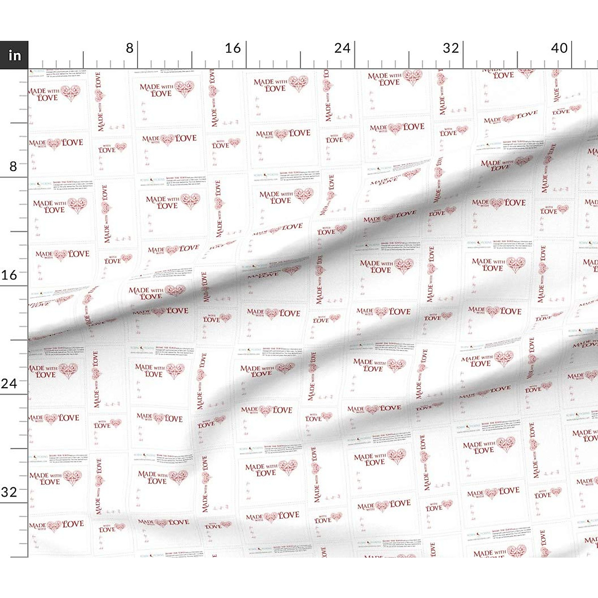 Spoonflower Fabric - Quilt Love Label Printed on Petal Signature Cotton Fabric Fat Quarter - Sewing Quilting Apparel Crafts Decor