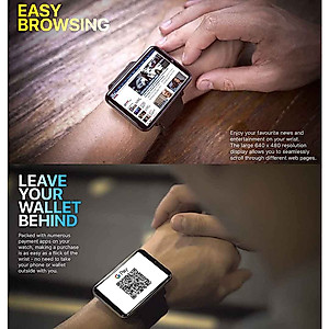 LIZIWEI LEMT 2.86 Inch Super Large Touch Screen Smartwatch, 4G Call 3G+32G Memory 5MP Front Camera 2700Mah Large Battery Multi Sport Modes Smart Watch Easy Typing