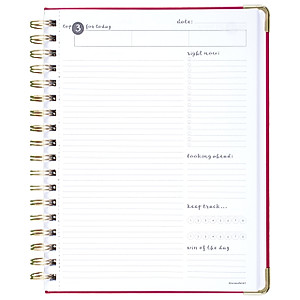 AT-A-GLANCE Notebook, 6-1/2" x 9-1/2", Ruled, 80 Sheets, Harmony Collection, Track Goals and Wins, Pink (6099-406-27)