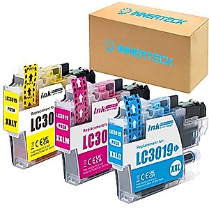 InnerTeck 3 Color Replacement for MFC-J6530DW J6930DW LC3019 XXL LC30193PK Cyan Magenta Yellow High Yield Ink Cartridges Work for Brother MFC-J6530DW MFC-J6930DW MFC-J6730DW MFC-J5330DW Printer