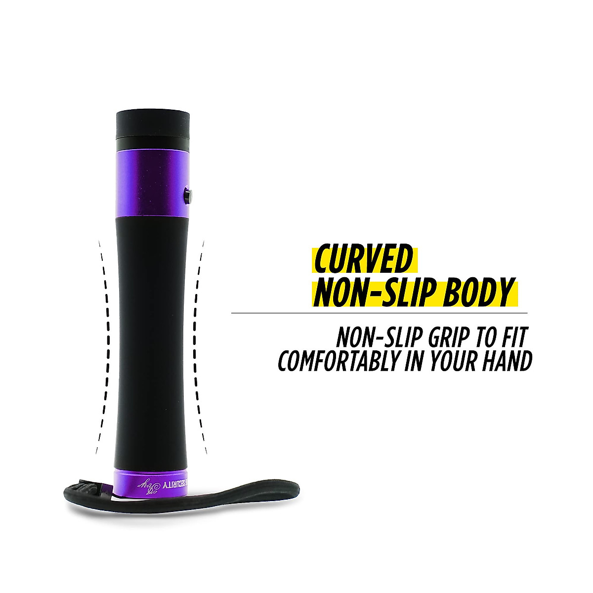 Guard Dog Ivy Stun Gun Flashlight - Self Defense Weapons for Women with Rechargeable LED Flashlight (Purple)