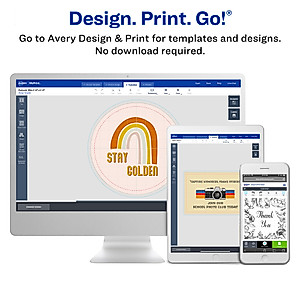 Avery Waterproof Round Labels with Sure Feed, Print to the Edge, 3" Diameter, 150 White Labels (36591)