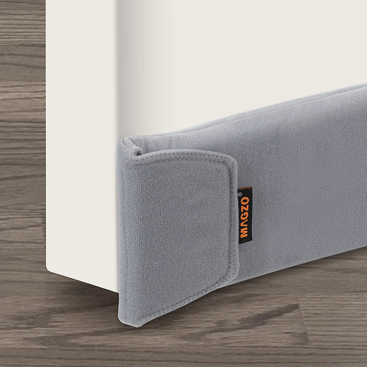 MAGZO Tailorable Door Draft Stopper 38" L X 4.7" W X 1.2" T, Fit Door Bottom Length 30-38 Inch Door Draft Blocker Noise Cold Air Wind Dust Proof Energy Saving, Gray