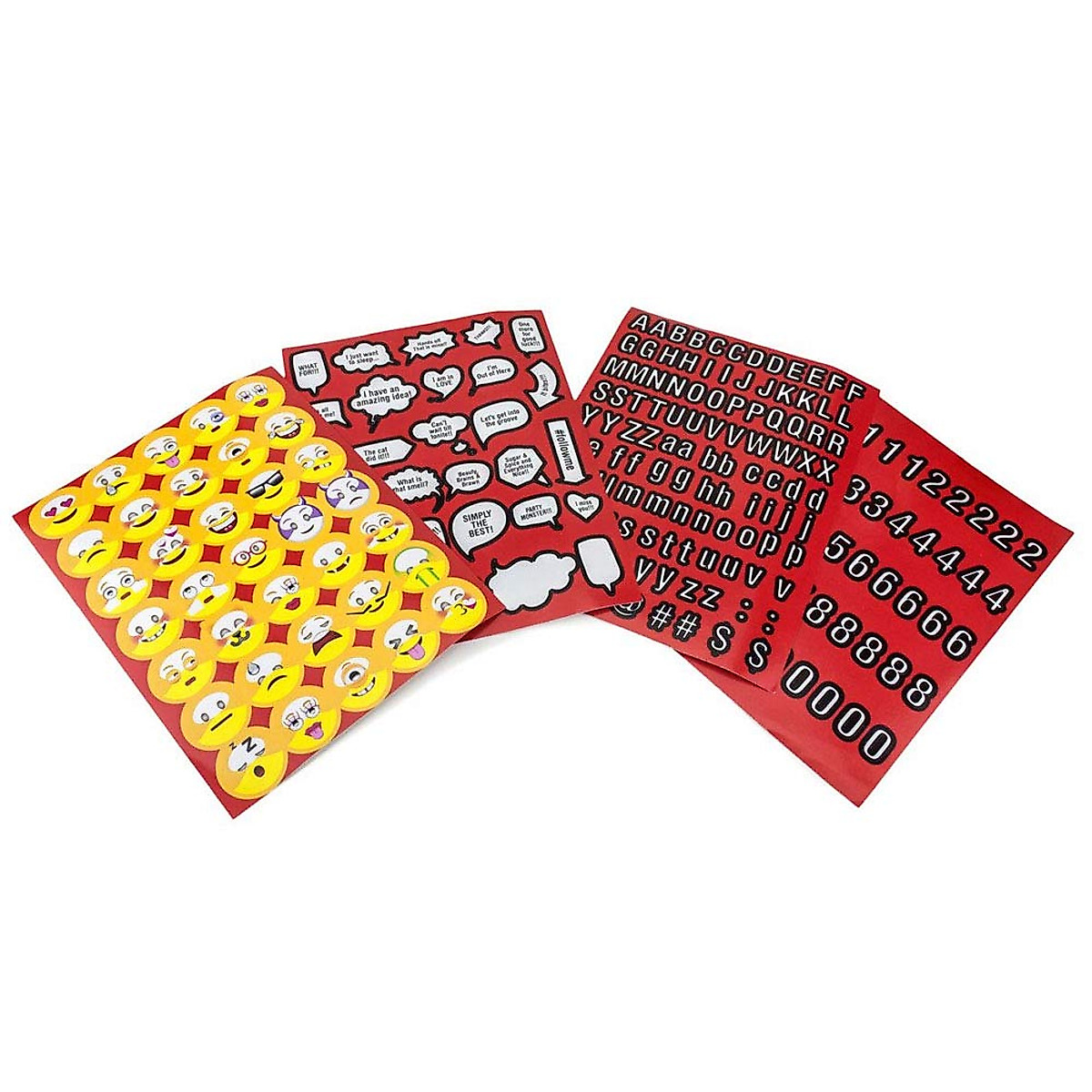 Itoya Polyproplene Art Storage/Display Books 18" x 24" | 24 Pages/48 Views | Scrapbooking Stickers 4 Pages of Emojis, Quotes, Letters & Numbers