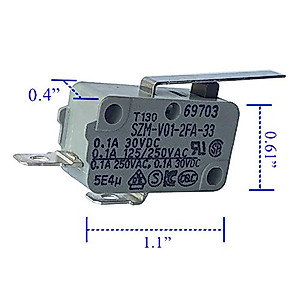 LONYE 6600JB3001C Refrigerator Dispenser Switch Replacement for LG Refrigerator SZM-V01-2FA-33 PS3529276(Normally Open)(Pack of 2)