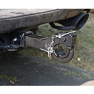 REYSUN Tow Hitch 864217 Pintle Hitch Hook with 2 inch Solid Shank, 10000lbs Capacity 5 Ton