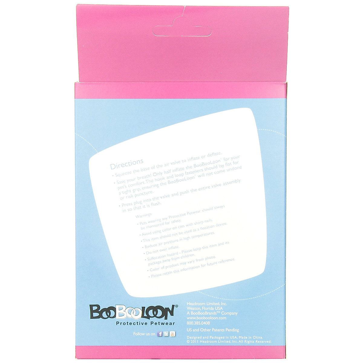 BooBooLoon Inflatable Pet Recovery Collar 1 Extra Small Size